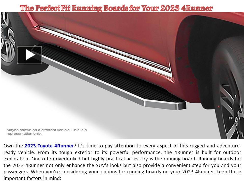 PPT – The Perfect Fit: Running Boards for Your 2023 4Runner (1 ...