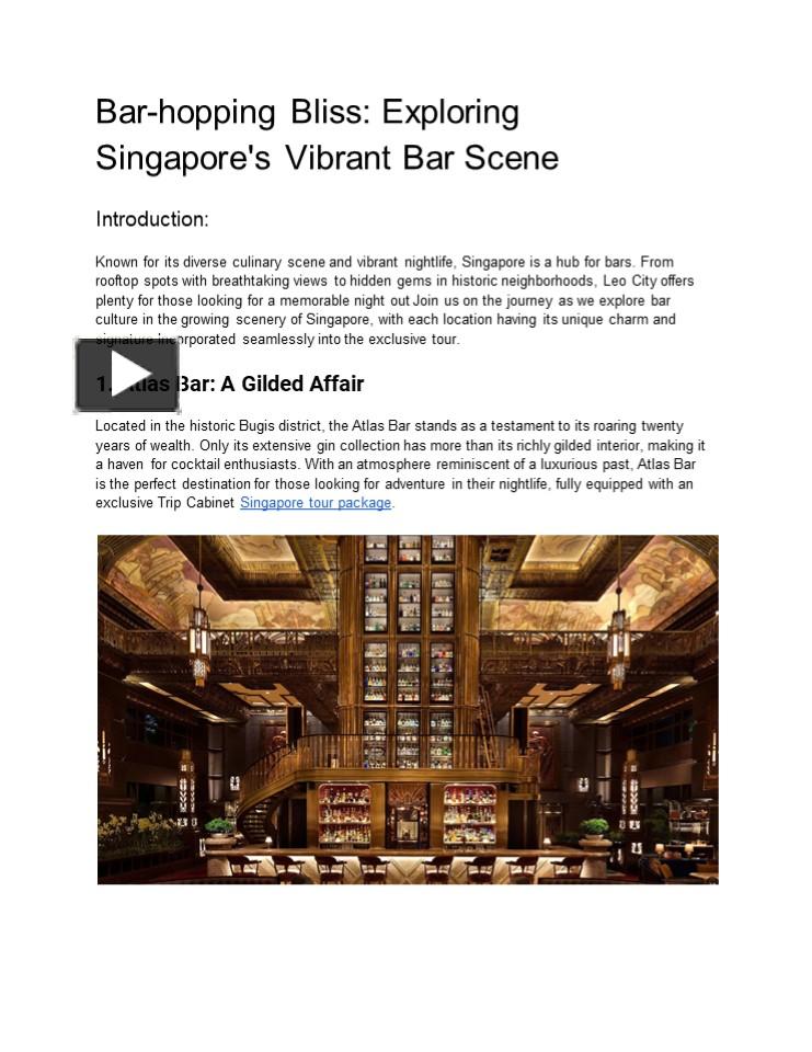 PPT – Bar-hopping Bliss: Exploring Singapore’s Vibrant Bar Scene ...