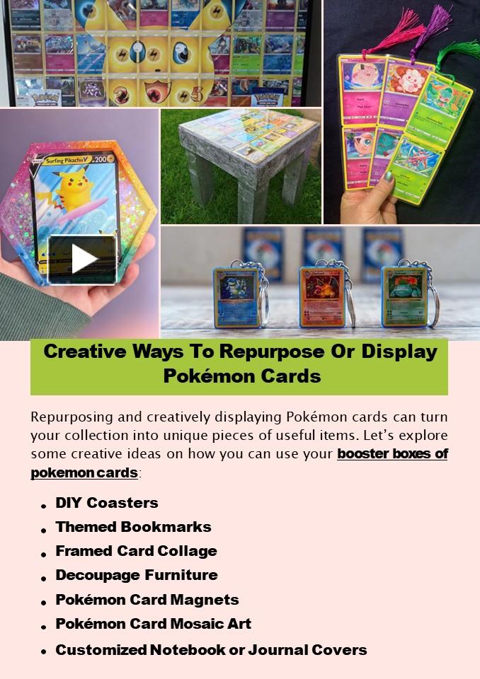 PPT – Creative Ways To Repurpose Or Display Pokémon Cards PowerPoint ...