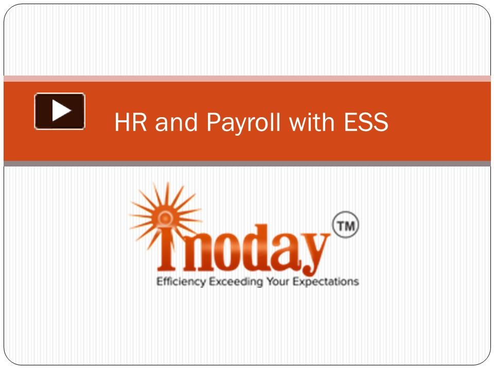 HR & Payroll with ESS presentation | free to download