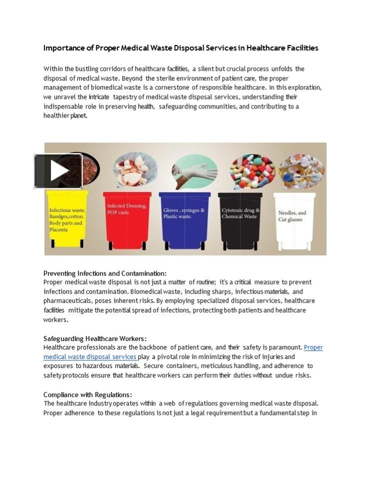 Medical Waste Disposal Company presentation | free to download