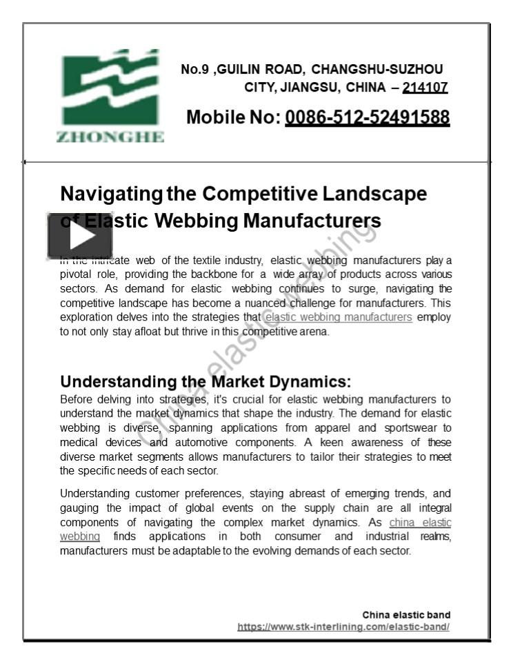 PPT – Navigating the Competitive Landscape of Elastic Webbing ...