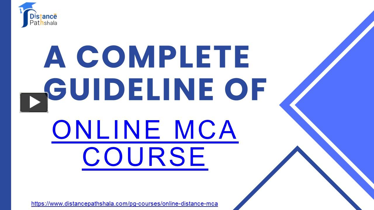 A Complete Guide to Online MCA Program presentation | free to download
