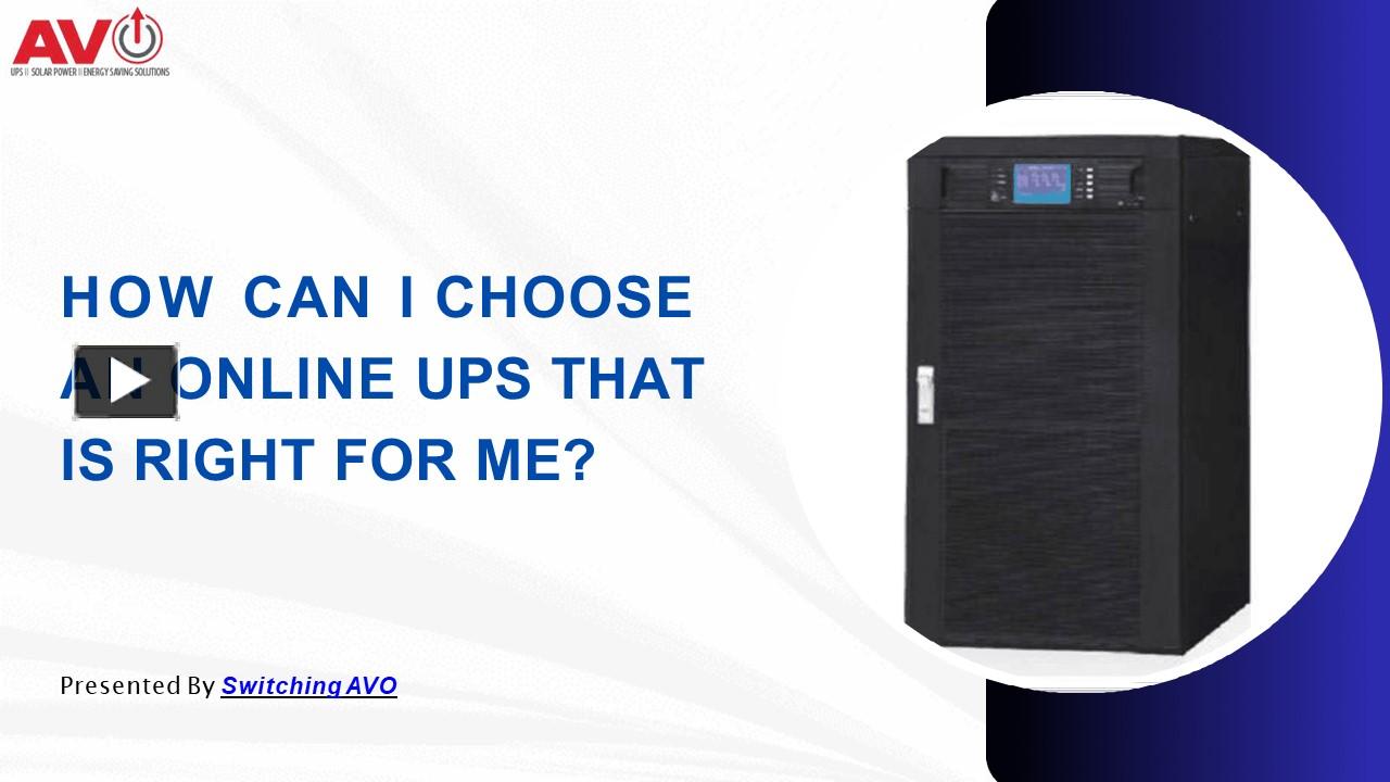 How Can I Choose An Online UPS That Is Right For Me? presentation ...