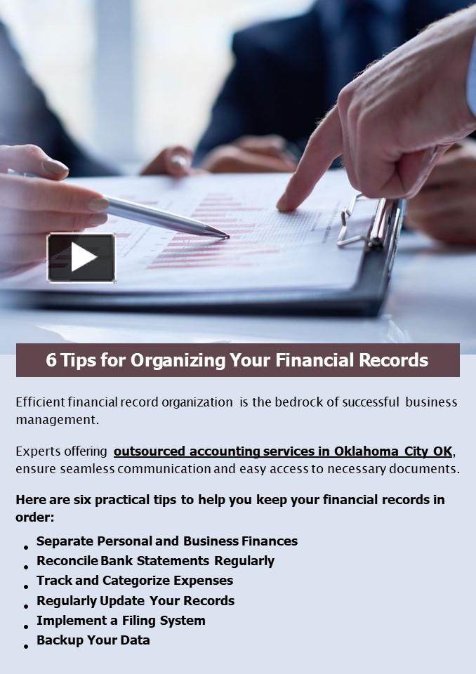 PPT – 6 Tips for Organizing Your Financial Records PowerPoint ...