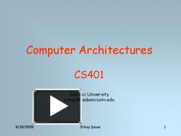 PPT – Computer Architectures PowerPoint presentation | free to download ...