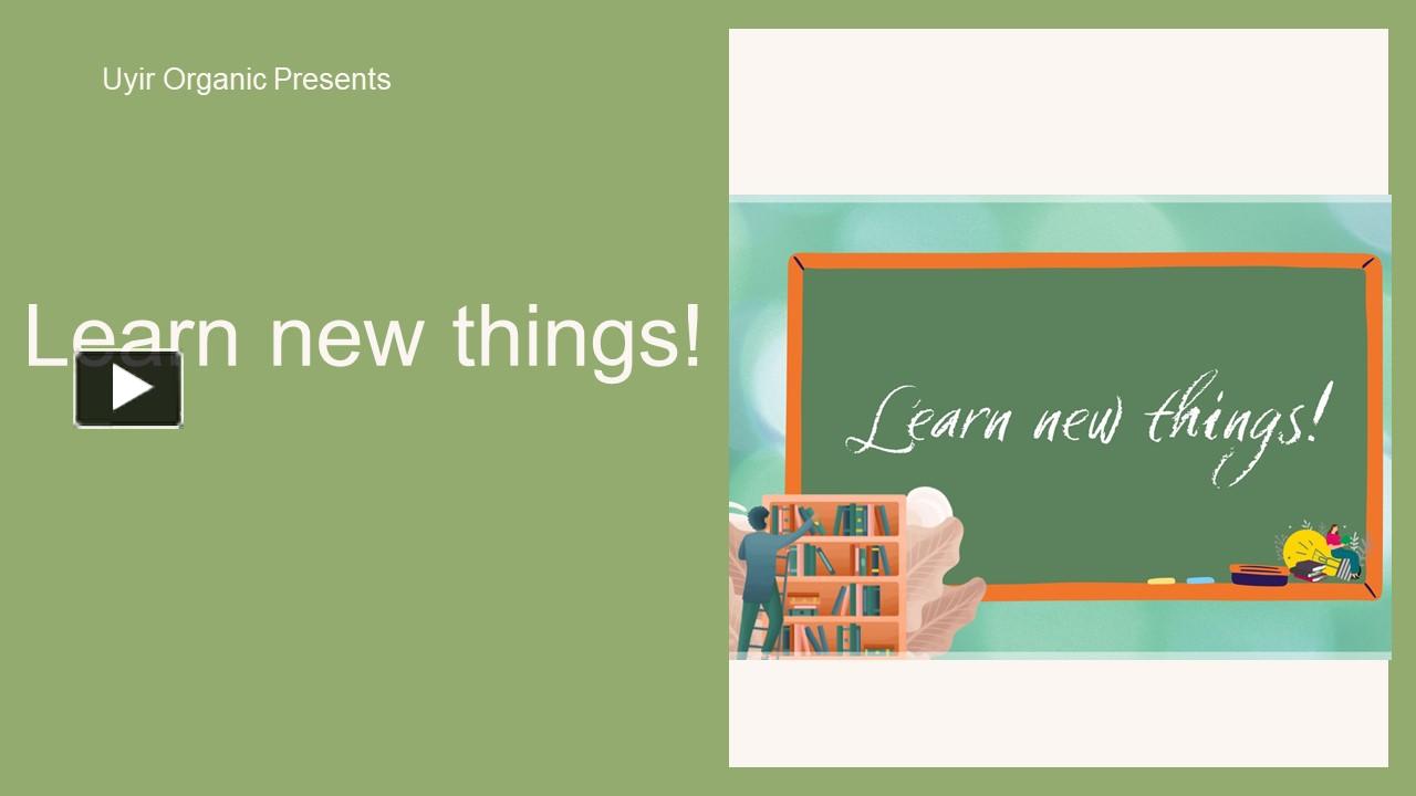 Learn new things! presentation | free to download