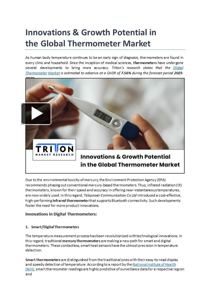 PPT – Innovations & Growth Potential in the Thermometer Market ...