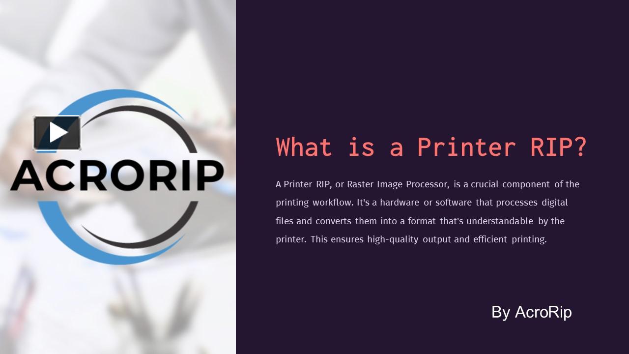What is a Printer RIP? presentation | free to download
