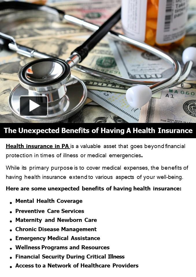 The Unexpected Benefits of Having A Health Insurance presentation ...