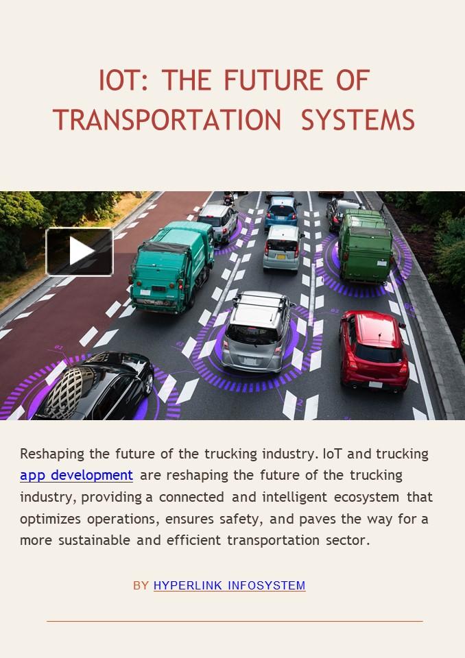 PPT – IoT: The Future Of Transportation Systems PowerPoint presentation ...