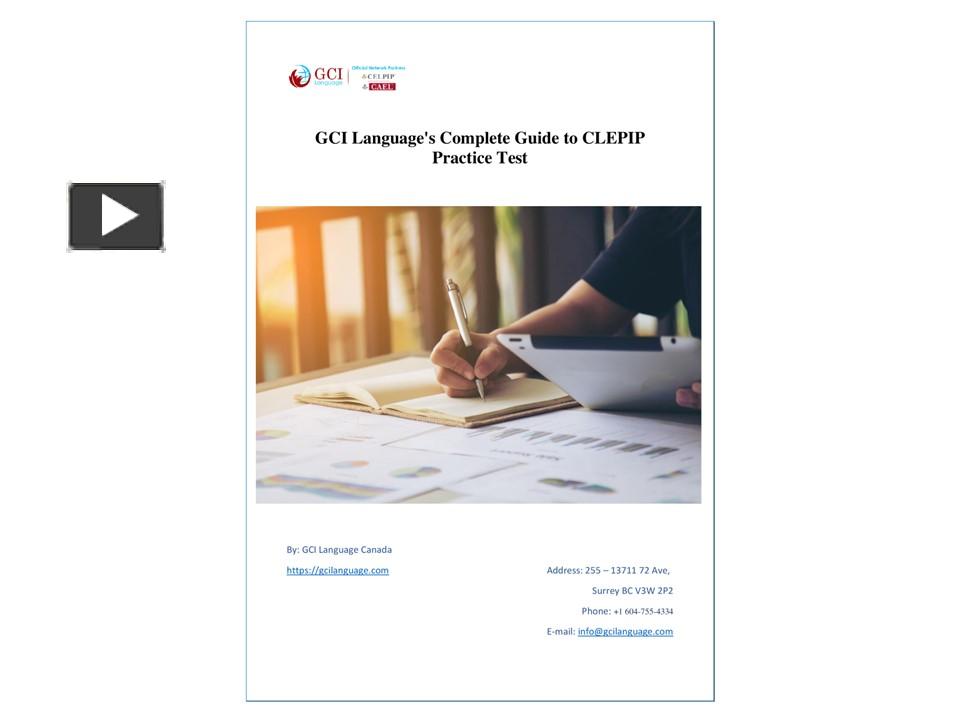 PPT – GCI Language's Complete Guide to CLEPIP Practice Test PowerPoint ...