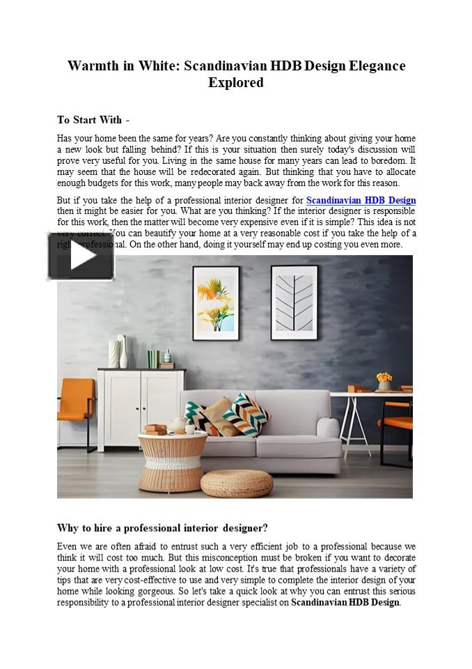 PPT – Warmth in White: Scandinavian HDB Design Elegance Explored ...