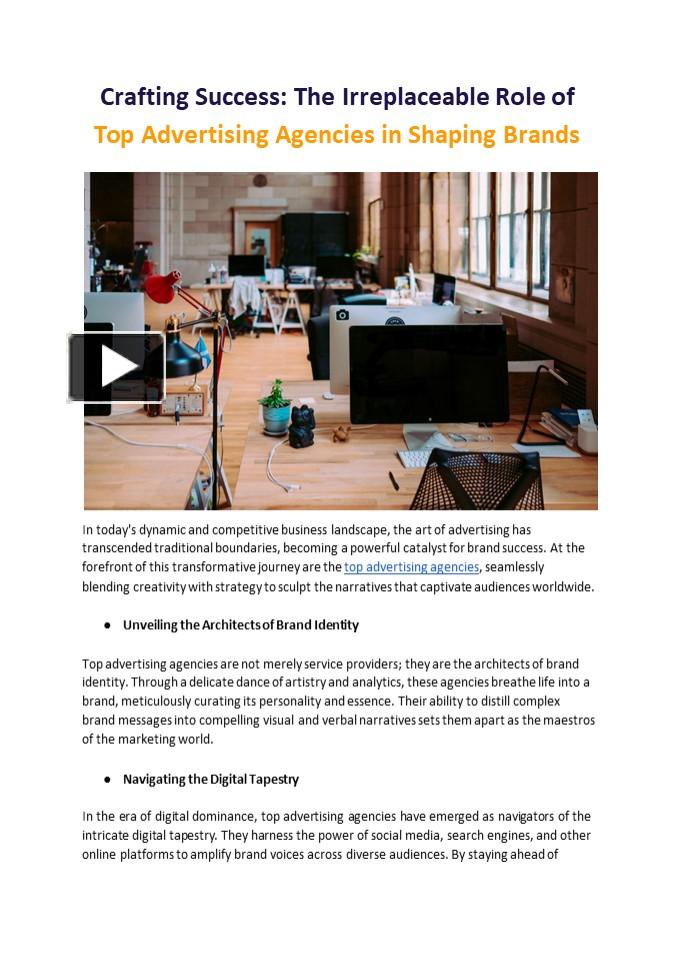 Top Adevrtising Agencies - Motad presentation | free to download