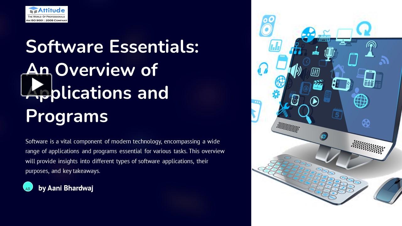 PPT – Software Essentials: An Overview of Applications and Programs ...