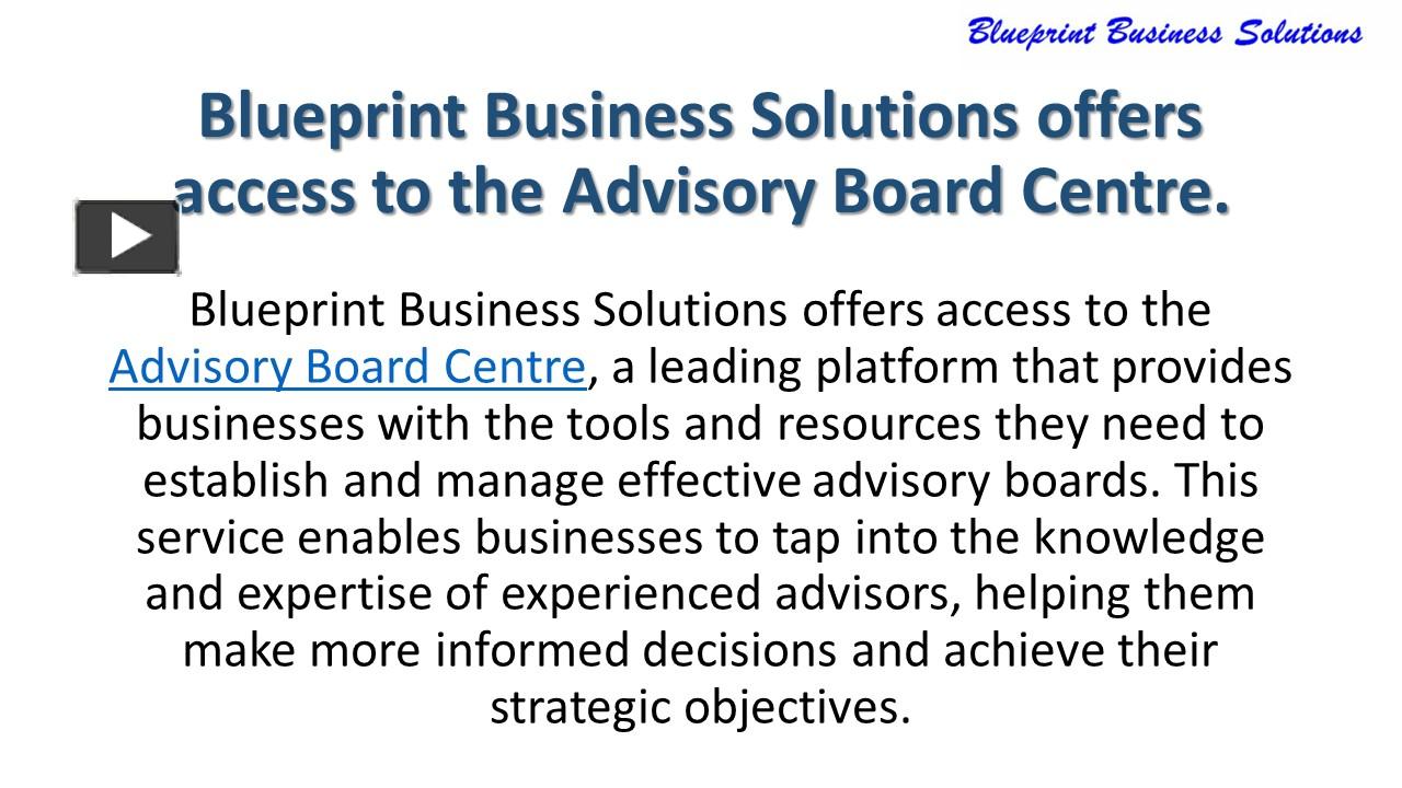 PPT – Blueprint Business Solutions - Project management services in ...