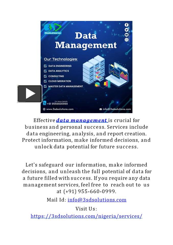 PPT – Best Data Management Services Company in Nigeria PowerPoint ...