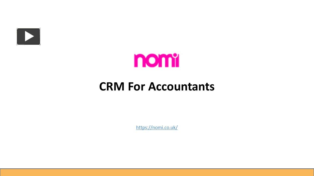 CRM software for accountants presentation | free to download