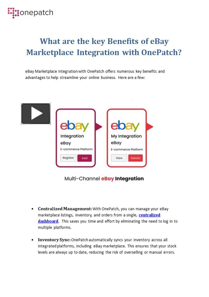 PPT – What are the key Advantages of eBay Marketplace Integration with ...