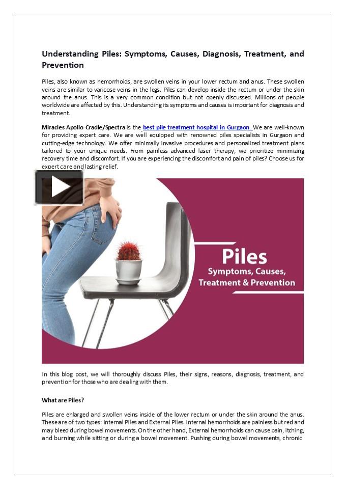 PPT – Understanding Piles: Symptoms, Causes, Diagnosis, Treatment and ...