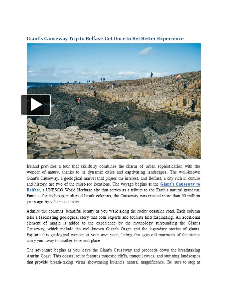 PPT – Giant's Causeway Trip to Belfast: Get Once to Bet Better ...