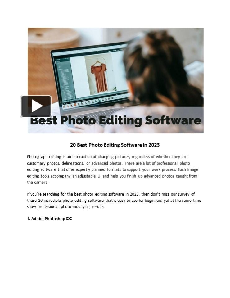 PPT – 20 Best Photo Editing Software in 2023 PowerPoint presentation ...