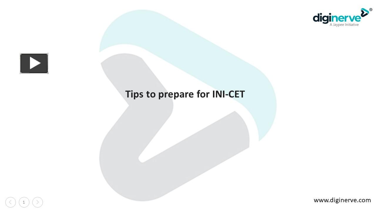 Tips to prepare for INI-CET presentation | free to download