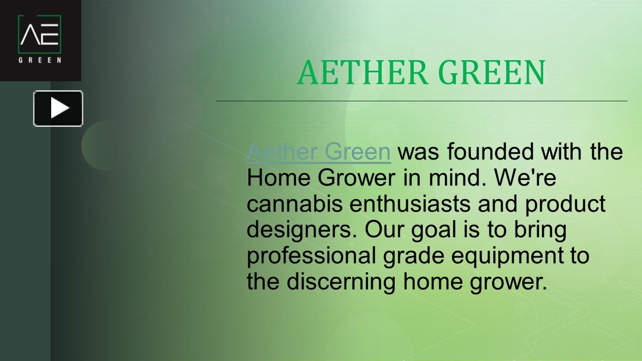 Shop Bubble Hash Equipment | Aether Green presentation | free to download