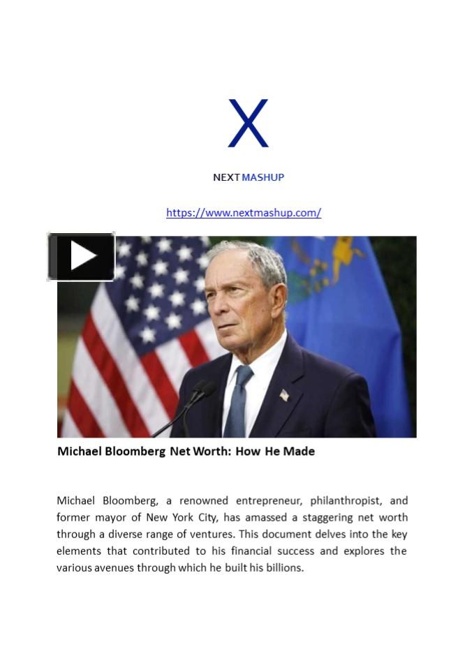PPT – Michael Bloomberg Net Worth: How He Made PowerPoint presentation ...