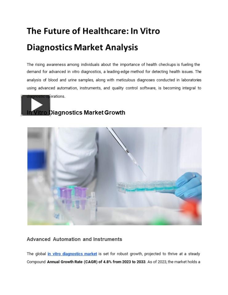 PPT – The Future of Healthcare: In Vitro Diagnostics Market Analysis ...