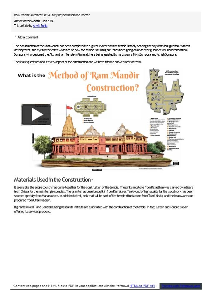 Ram Mandir Architecture: A Story Beyond Brick and Mortar presentation ...