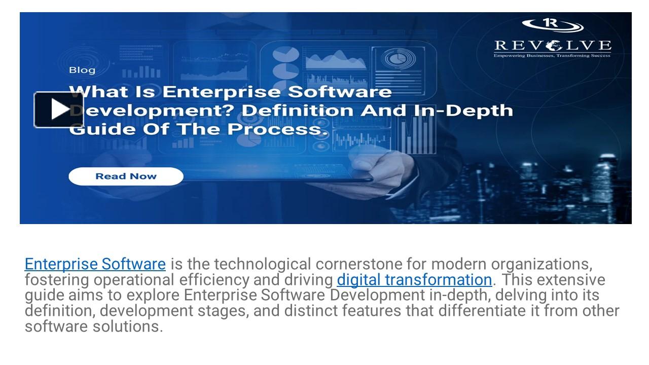 PPT – What is enterprise software development? Definition and in-depth ...