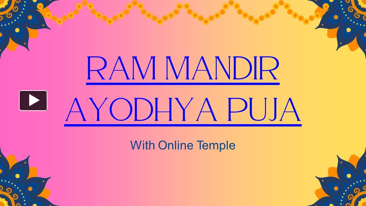 PPT – Ram Mandir Ayodhya Puja Online with Online Temple (1) PowerPoint ...