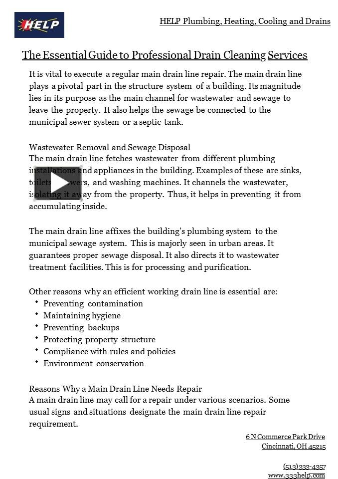 PPT – The Essential Guide to Professional Drain Cleaning Services ...