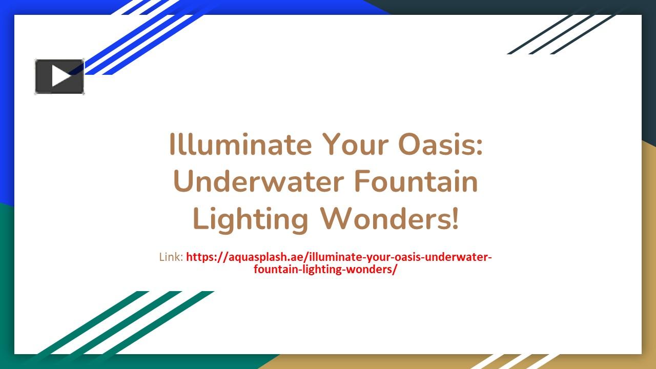 PPT – Underwater Fountain Lighting Wonders PowerPoint presentation ...