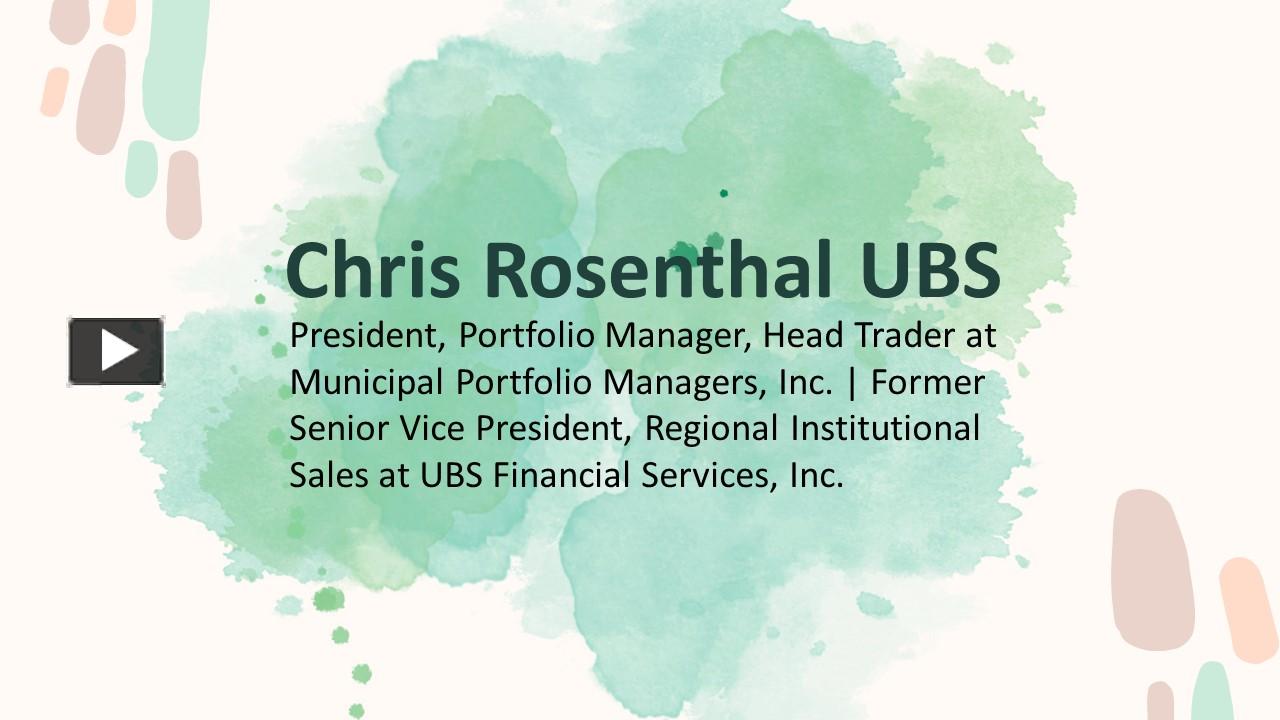 PPT – Chris Rosenthal UBS - An Inspirational Adept From Ohio PowerPoint ...