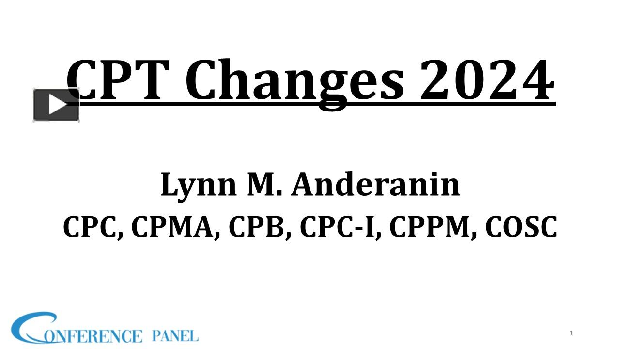 PPT – CPT Code Adjustments for 2024 PowerPoint presentation | free to ...