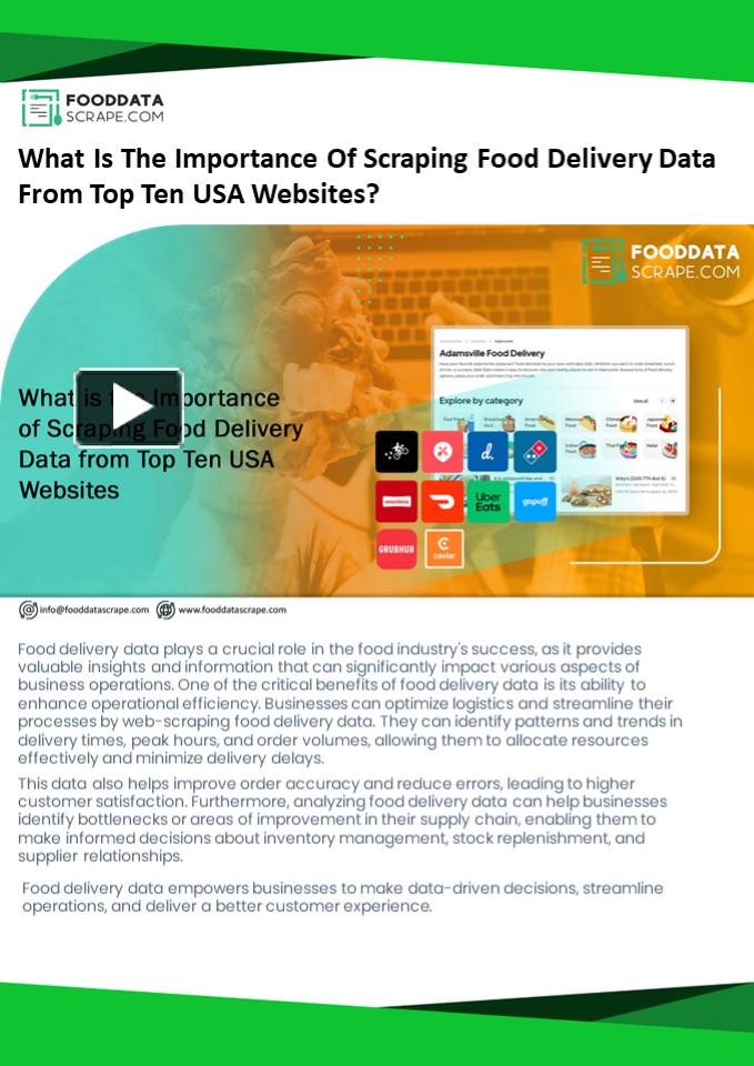 What is the Importance of Scraping Food Delivery Data from Top Ten USA ...