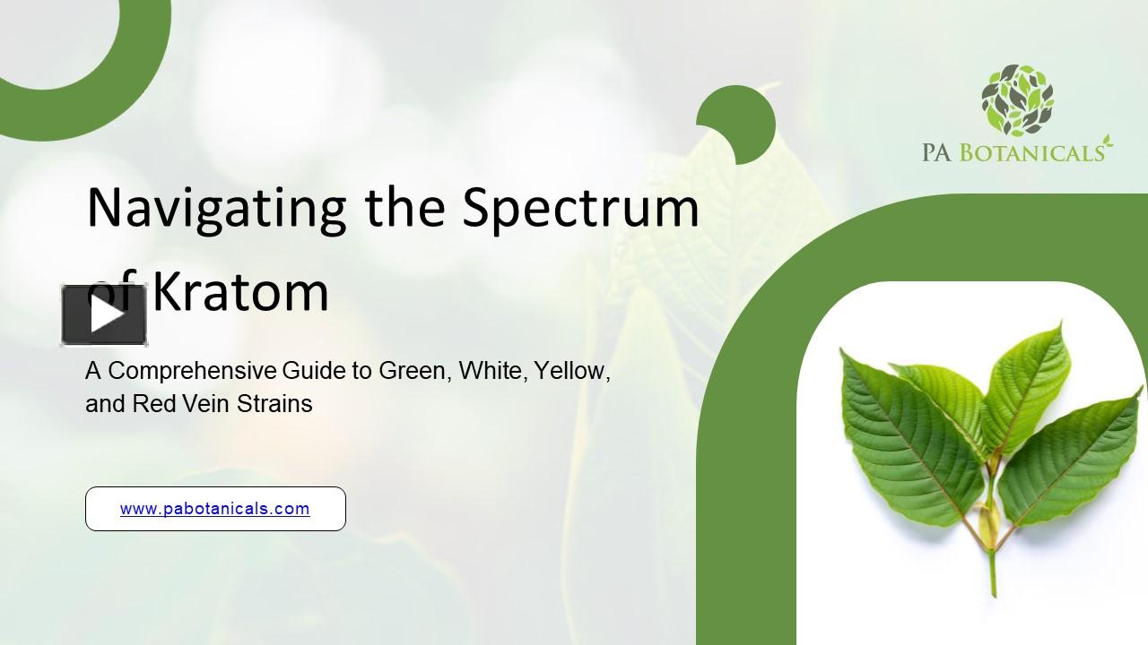 Navigating the Spectrum of Kratom presentation | free to download