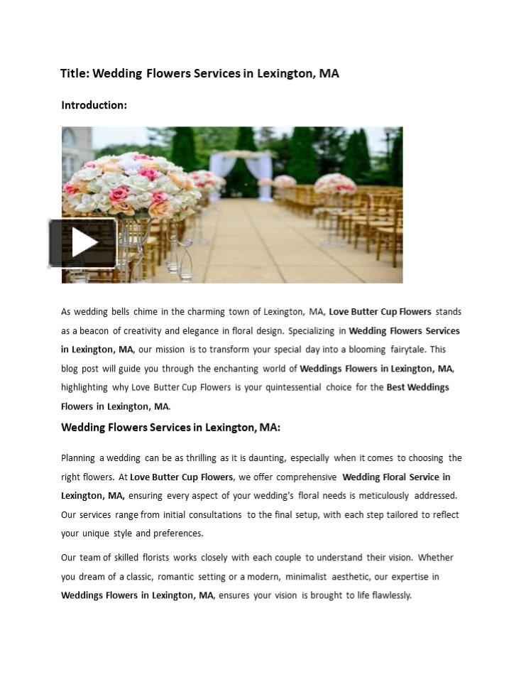 PPT – Wedding Flowers Services in Lexington, MA PowerPoint presentation ...