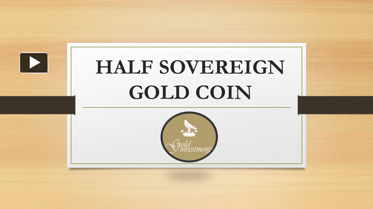 Half Sovereign Gold Coin presentation | free to download