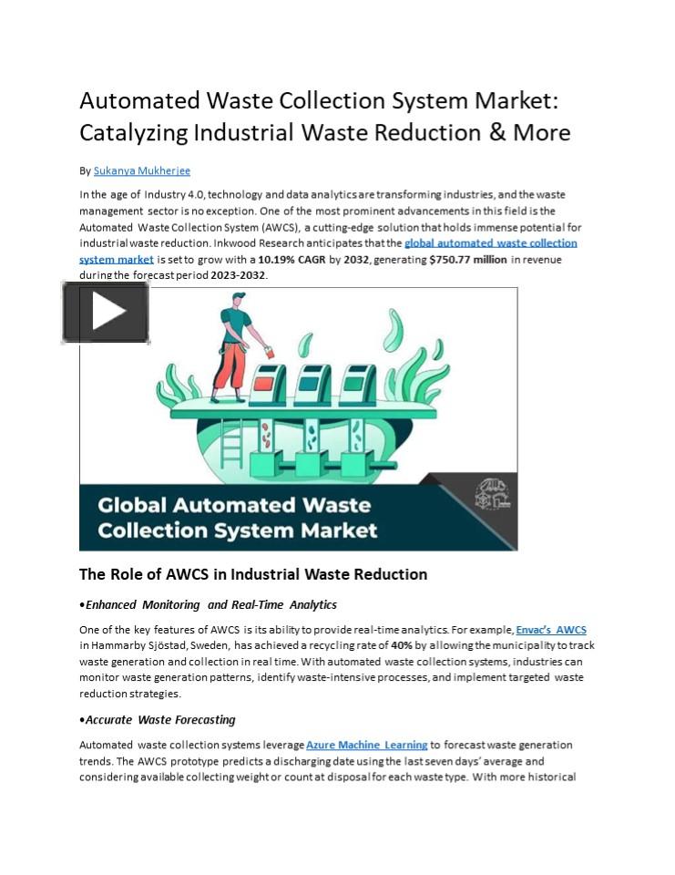 PPT – Automated Waste Collection System Market: Catalyzing Industrial ...