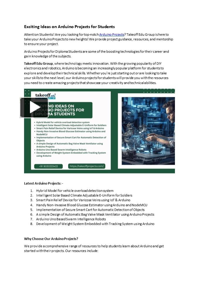 PPT – Exciting Ideas on Arduino Projects for Students PowerPoint ...