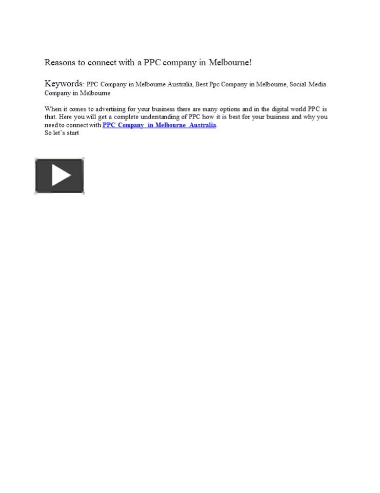 PPT – Reasons to connect with a PPC company in Melbourne! (1 ...