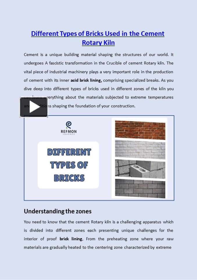 Different Types of Bricks Used in the Cement Rotary Kiln presentation ...