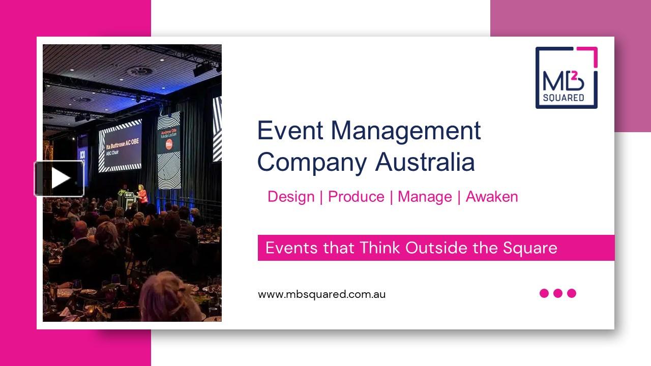 Event Management Services Far North Queensland presentation | free to ...
