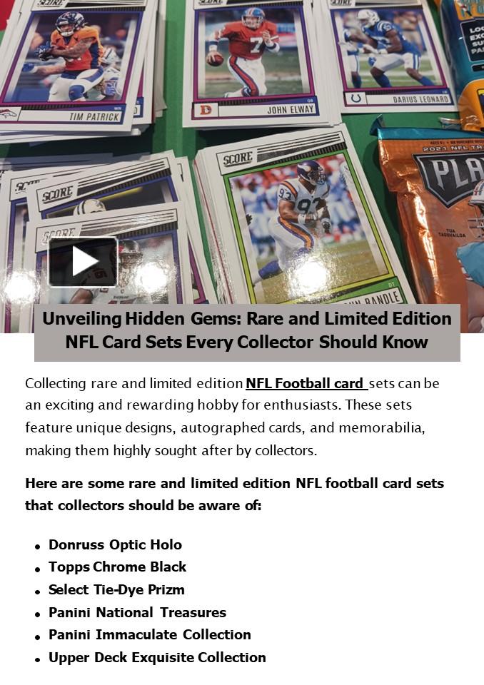 PPT – Unveiling Hidden Gems: Rare and Limited Edition NFL Card Sets ...