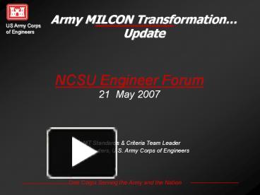 Army MILCON Transformation presentation | free to download