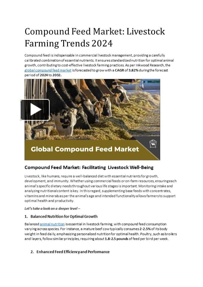 PPT – Compound Feed Market: Livestock Farming Trends 2024 PowerPoint ...