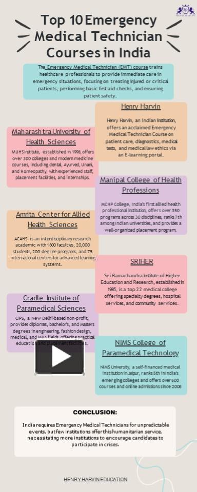 PPT – Emergency Medical Technician Courses (1) PowerPoint presentation ...